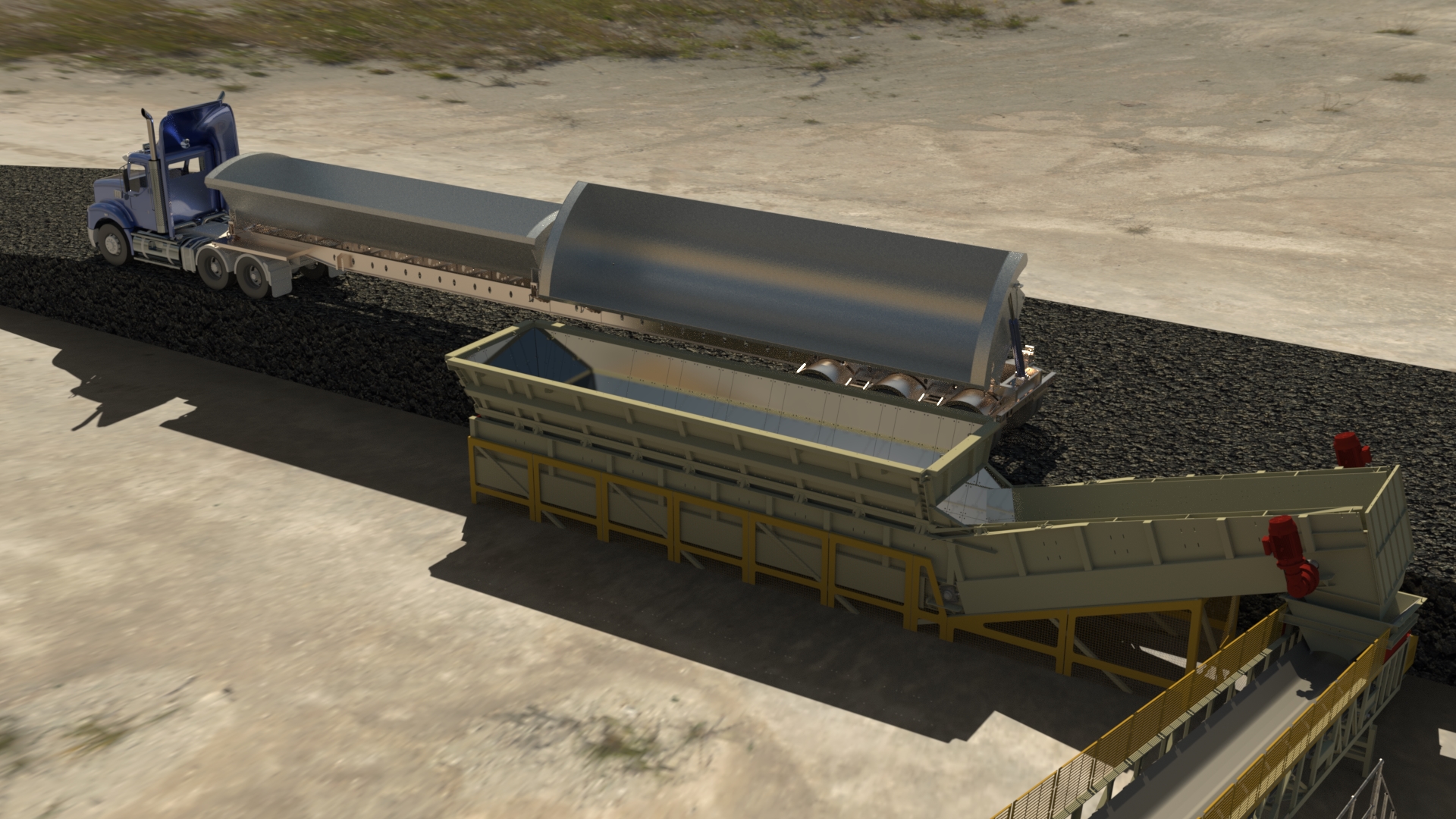 Side Tipper Truck Unloader | Telestack Ltd