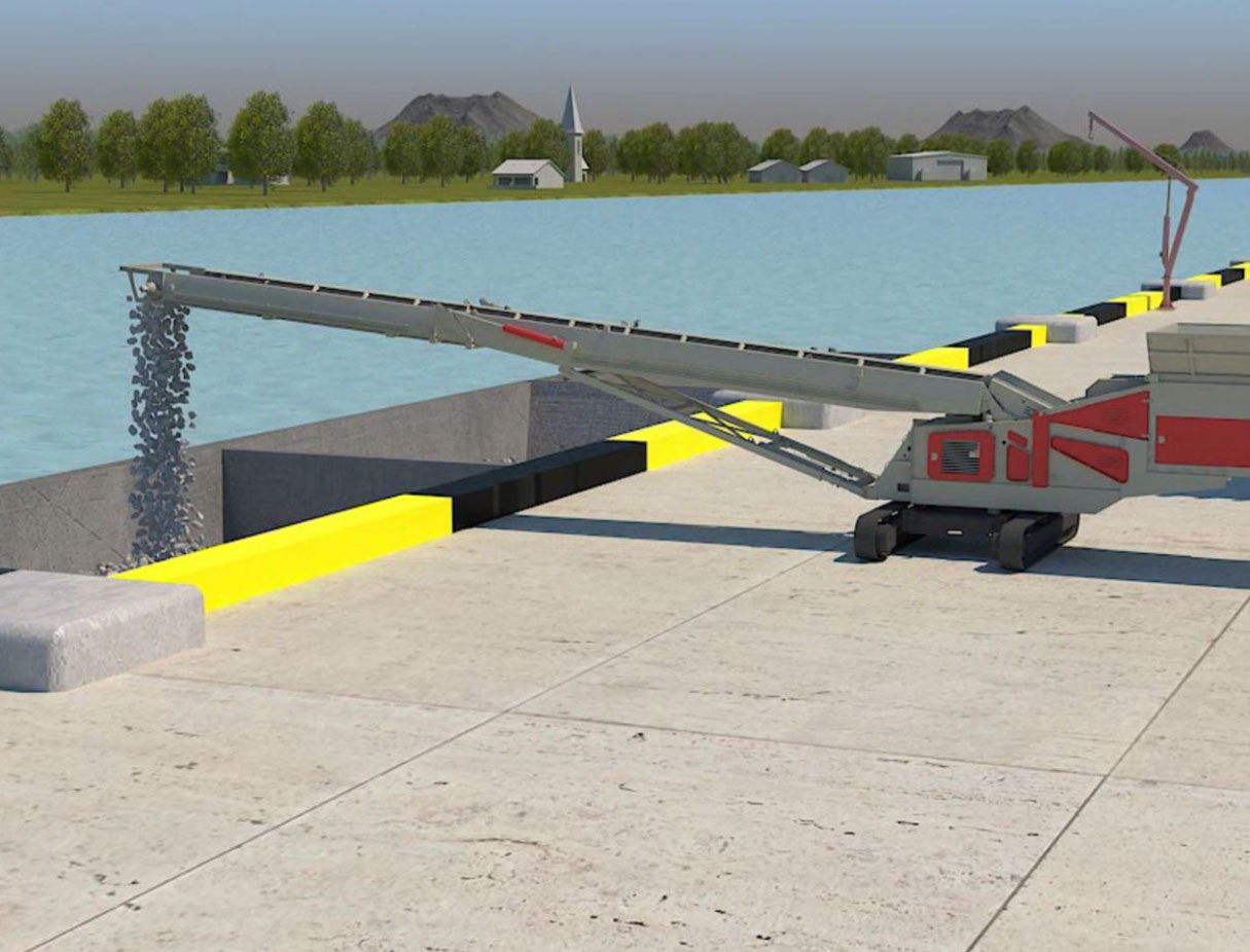 Telestack Bargeloading Animation